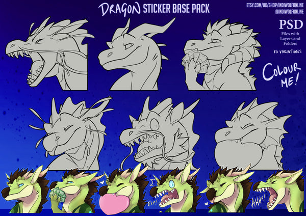 Dragon Pack - Customisable Telegram Sticker Base – IndiWolfonline